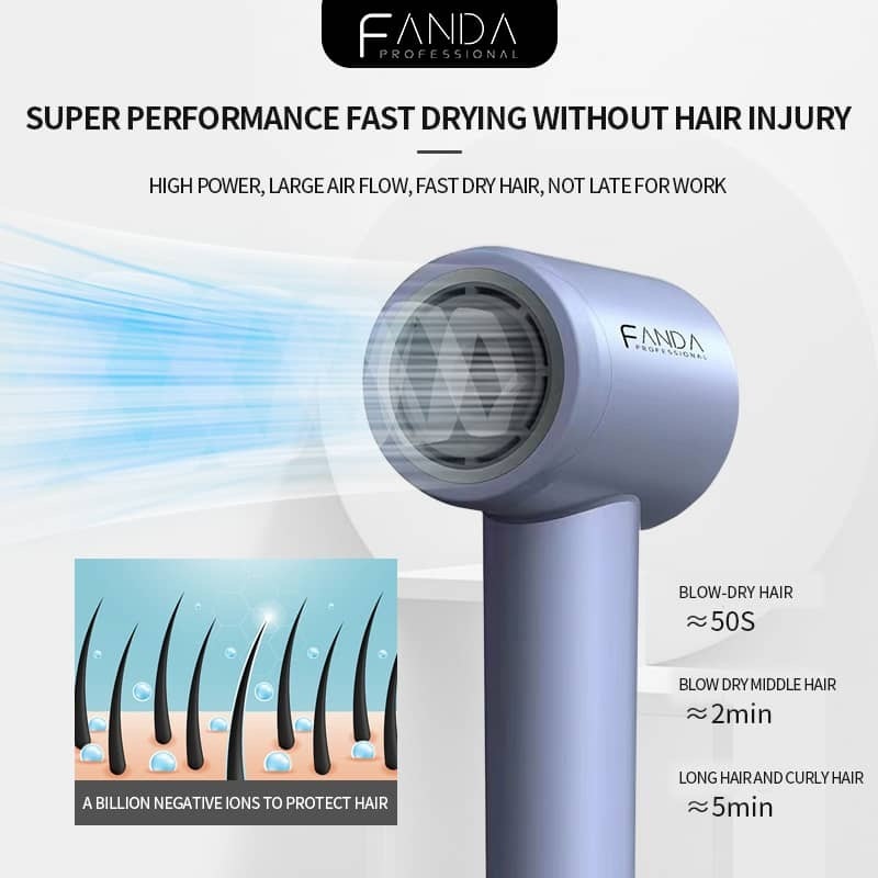 🇲🇾READY STOCK🇲🇾Hair Dryer Fanda Lightweight Strong Wind Fashion Design ...