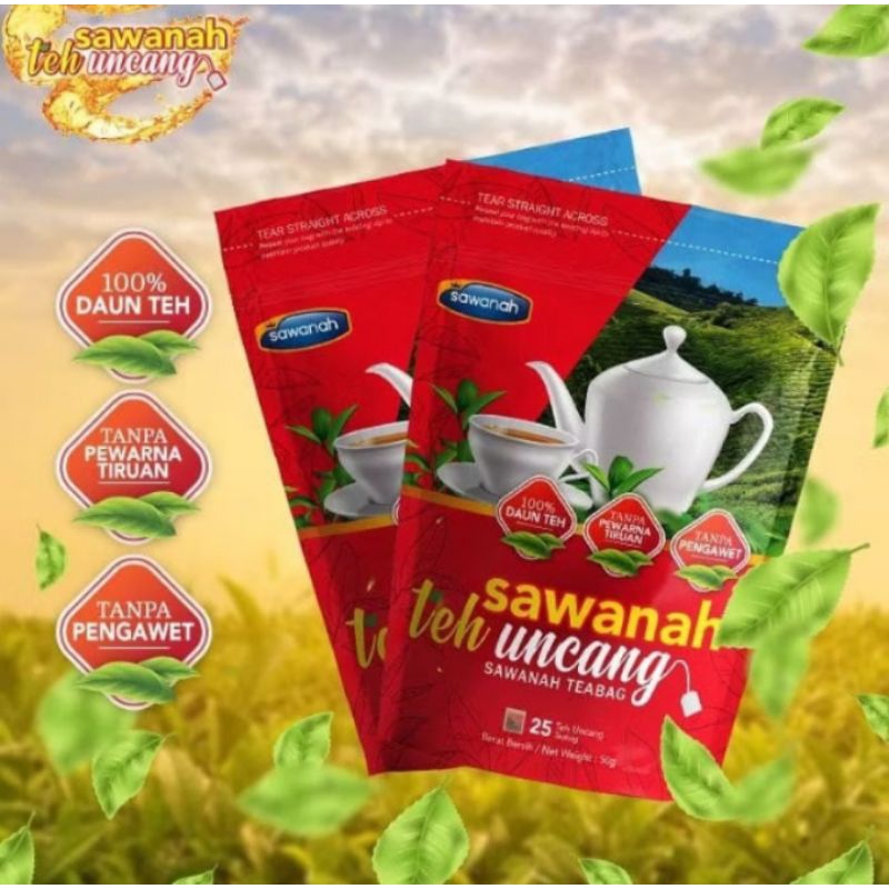 Teh Uncang Sawanah 100% ASLI Tanpa Pengawet 25 uncang. | Shopee Malaysia