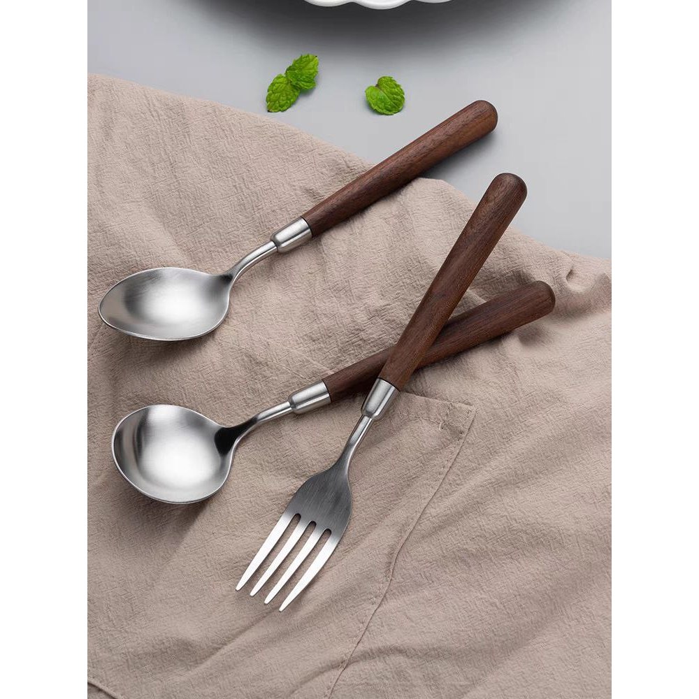 Sudu Garpu Spoon Fork Kayu Besi Bamboo Metal Stainless Steel Wooden ...