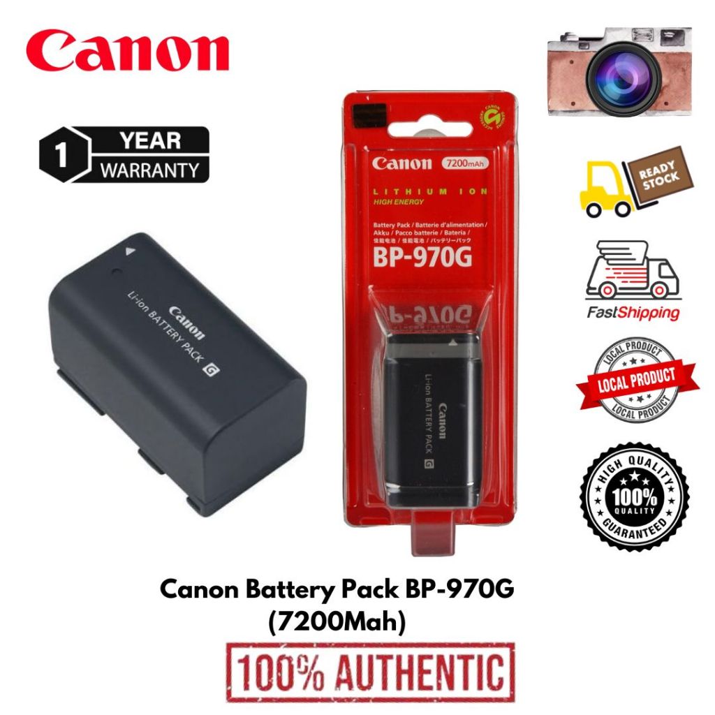 Canon BP-970G 7200mAh Battery Pack For GL1/GL2/XL-H1 camcorder ( 1 Year ...