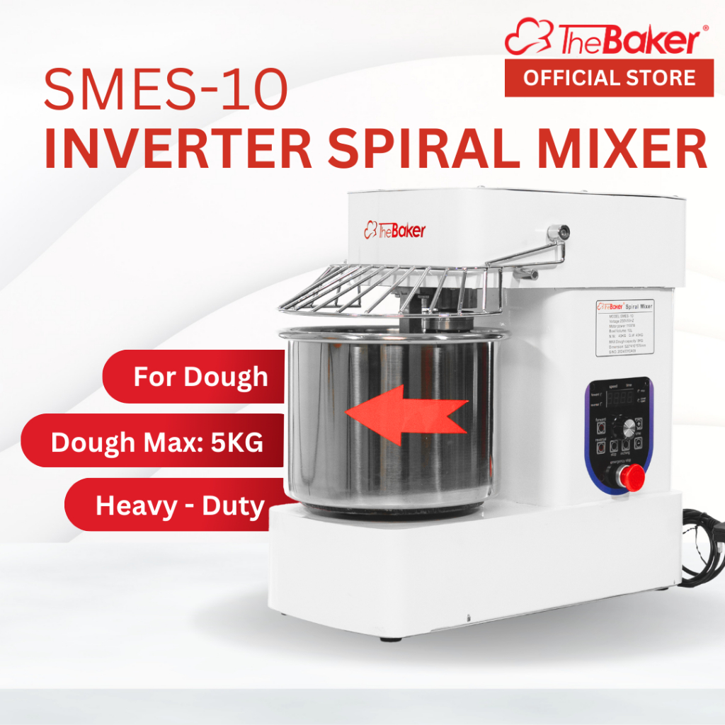 The Baker Inverter Heavy Duty Spiral Mixer SMES-10/SMES-20/SMES-30 (10L/20L/30L) 5KG-12 Dough ...