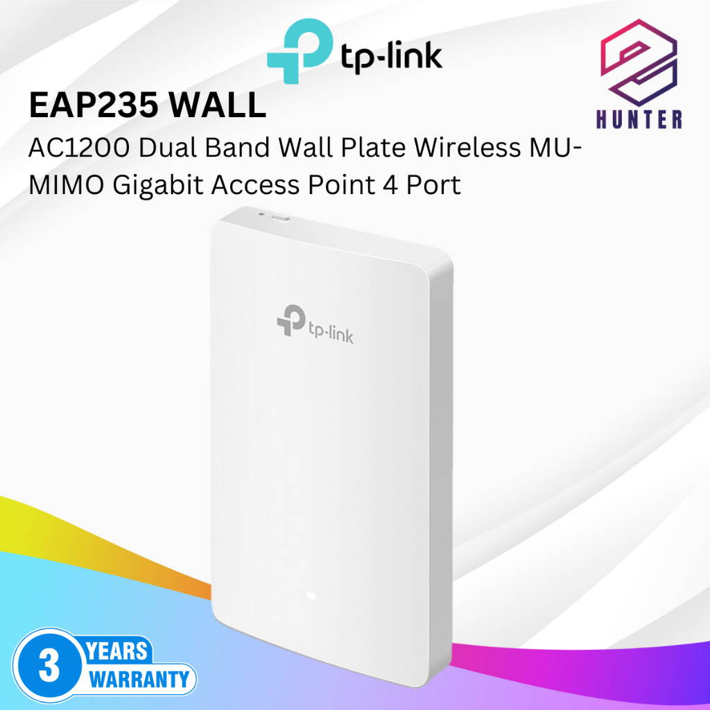 TP-LINK EAP235 WALL AC1200 Dual Band Wall Plate Wireless MU-MIMO ...