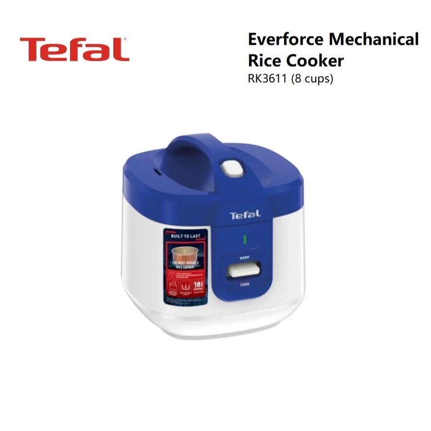Tefal Everforce Mechanical 1.5L Rice Cooker RK3611 (8 cups) | Shopee Malaysia