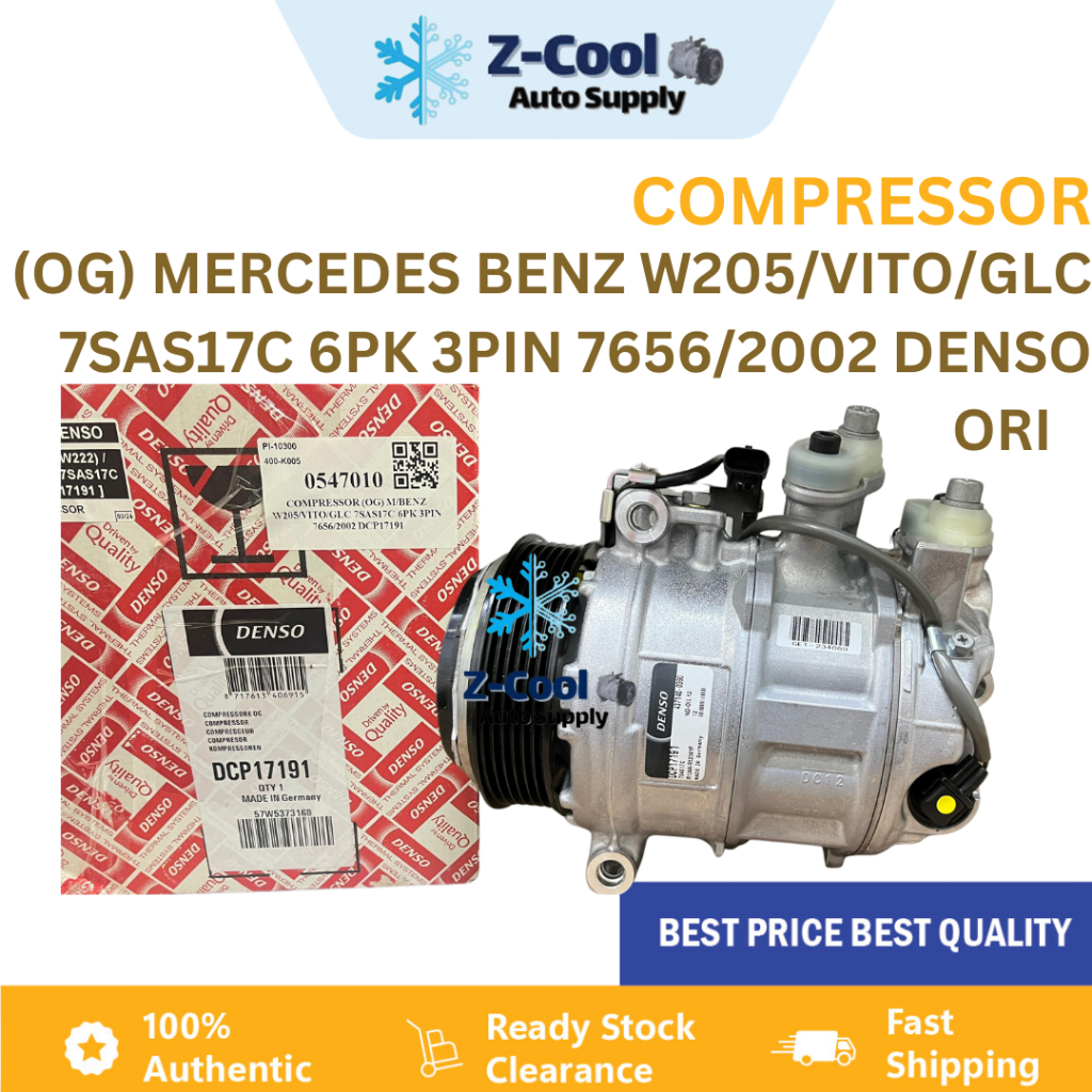Compressor Aircond Denso Original Mercedes Benz W205/VITO/GLC 7SAS17C ...