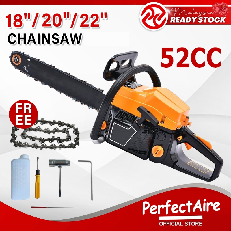 18"/20"/22" INCH Chainsaw Heavy Duty 52CC Petrol/Gasoline CHAIN SAW ...