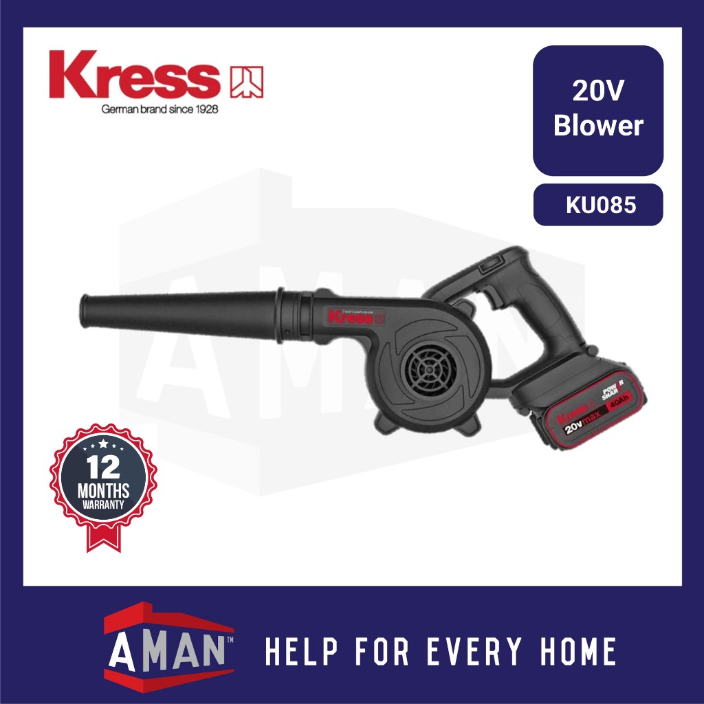 KRESS KU085 20V Blower Cordless Electric Blower Vacuum 3 Speed Power ...