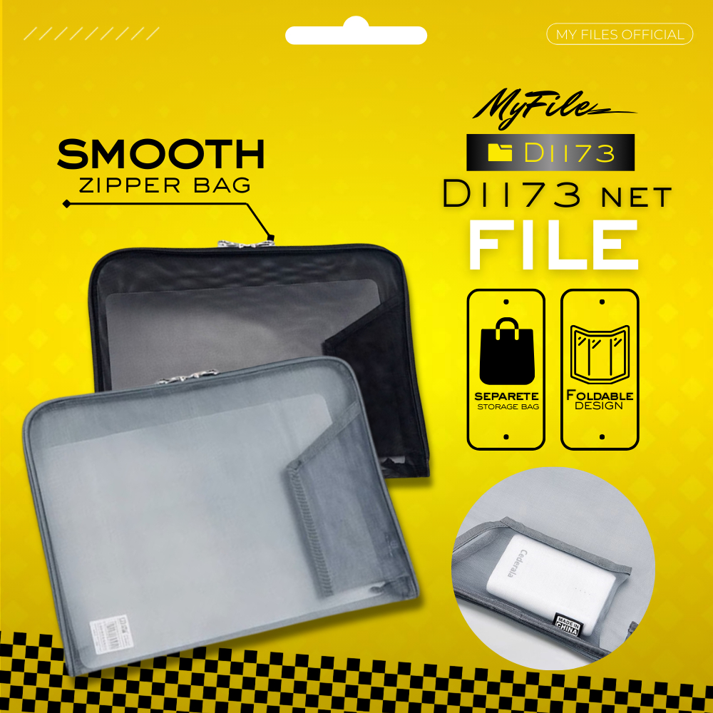 MYFILES Nylon Document Bag Mesh File Folder A4 Paperwork Storage ...