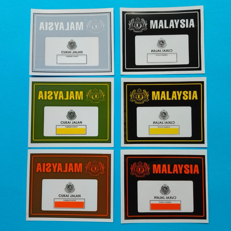 Pelekat Cermin Cukai Jalan / Road Tax Sticker / 车镜路税贴纸 / Road Tax ...