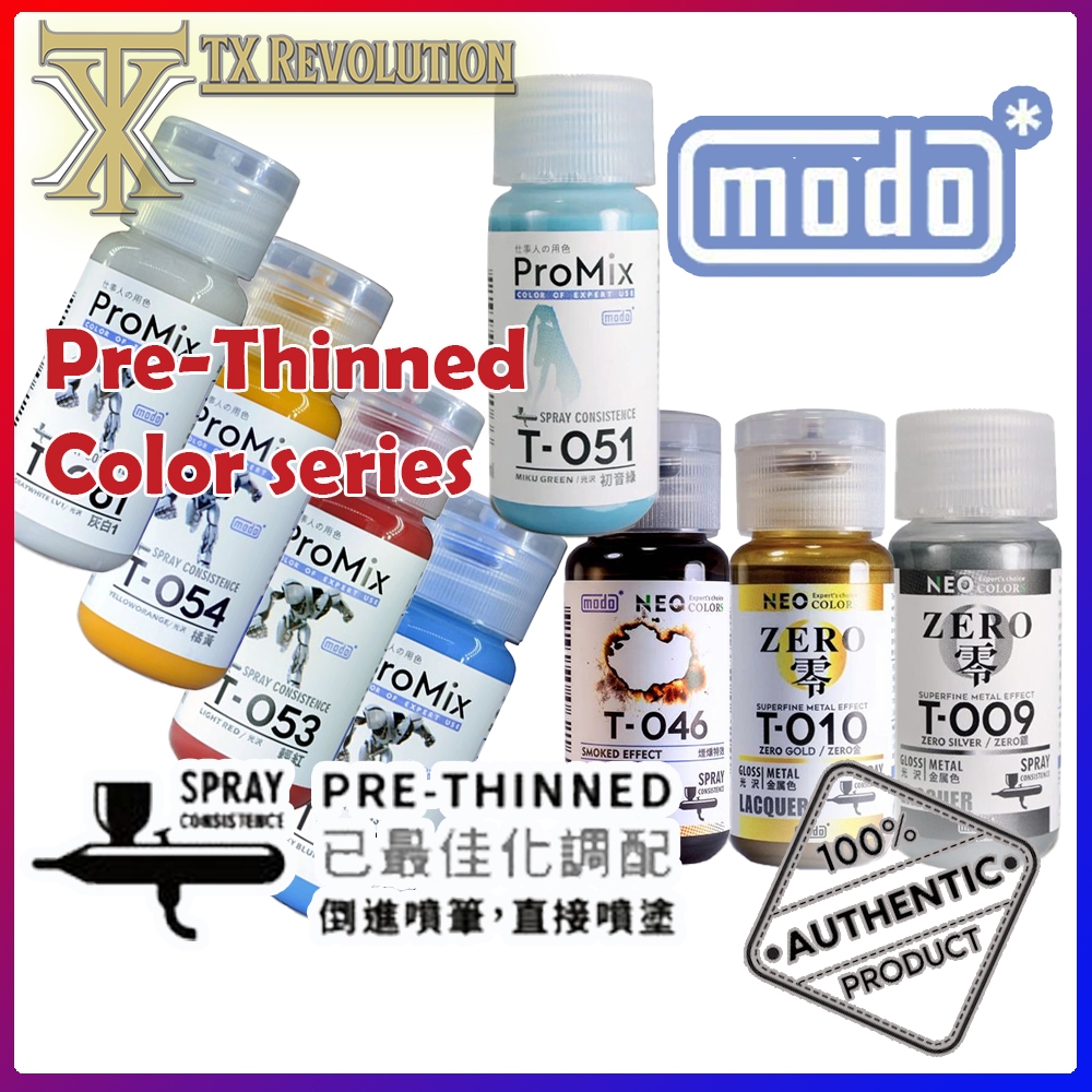 modo pre-thinned metallic Colors Solvent Based Model Paint T series ...