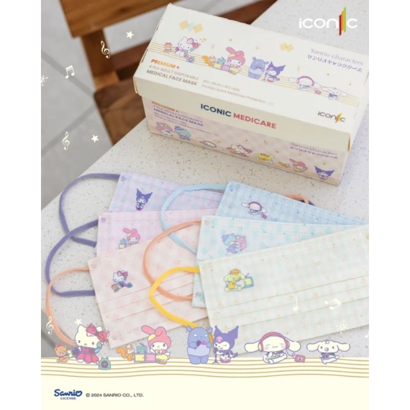 Iconic Medicare [Premium+] 4-Ply Sanrio Retro Disposable Face Mask ...