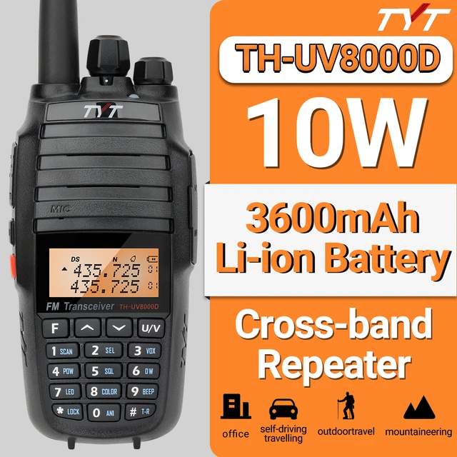 ORIGINAL TYT TH-UV8000D 10Watts Walkie Talkie Cross Band Repeater Dual Band VHF UHF th8000d ...
