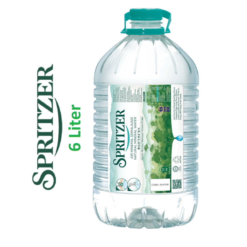 Spritzer Natural Mineral Water 6 Liter | Shopee Malaysia
