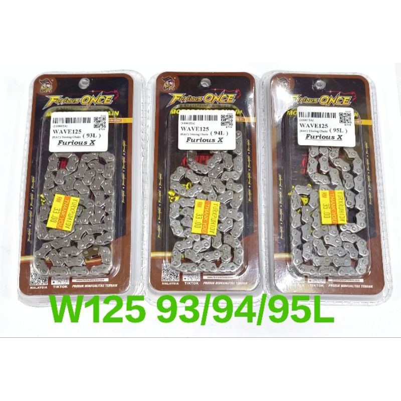 RACING TIMING CHAIN HONDA W125 93L 94L 95L JENAMA FURIOUS ONCE | Shopee ...