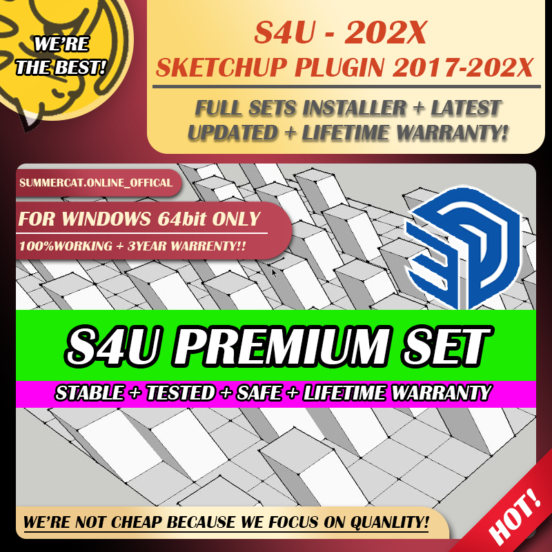 Latest🔥【S4U - Premium 30 set】SketchUp for 2017-202X | Plugin ...
