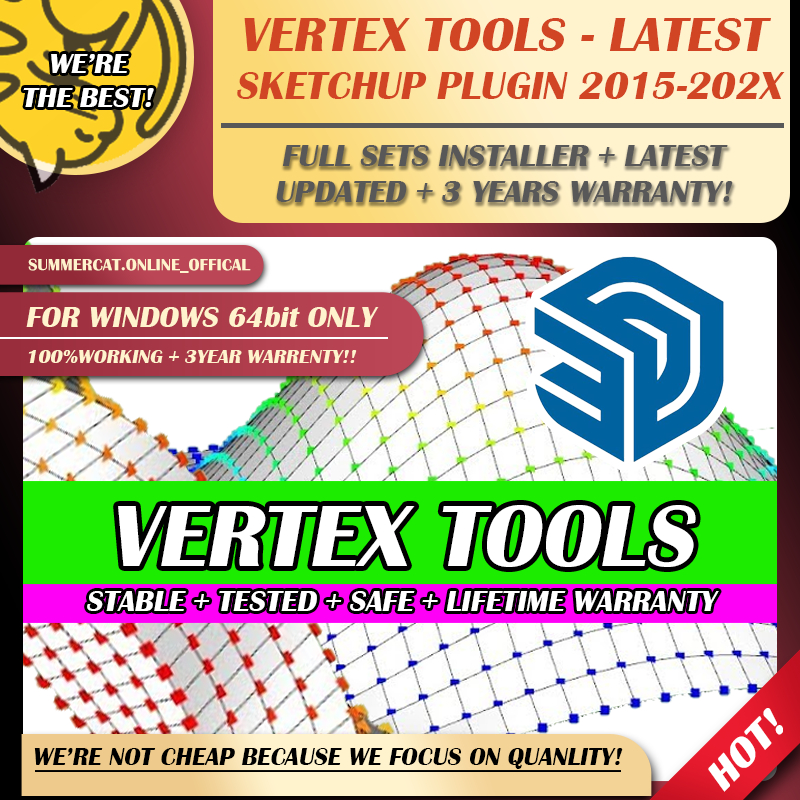 【Lifetime-Latest】Vertex Tool v2.0.11 for Sketchup 2015-202X 🔥| Plugin ...