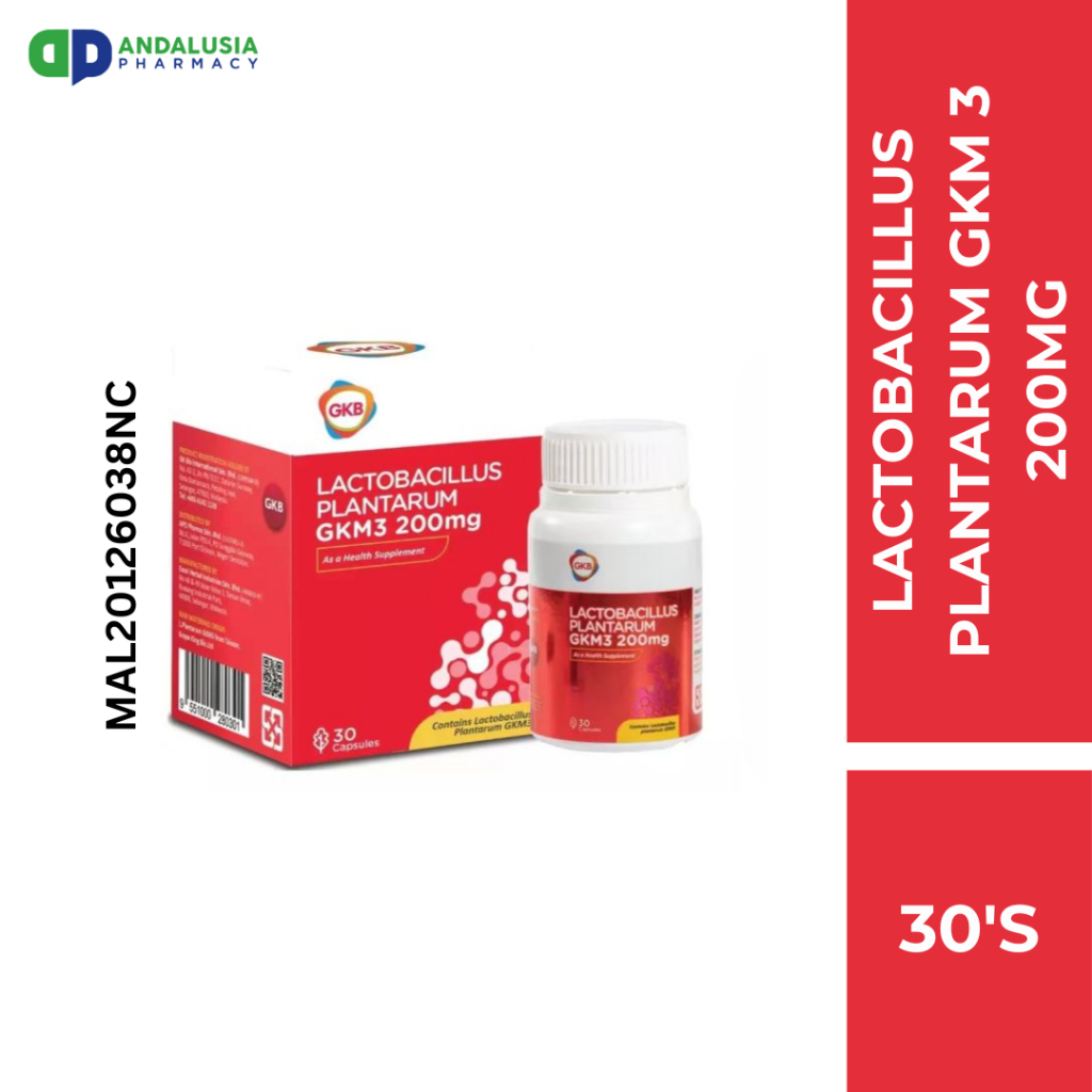 GKB LACTOBACILLUS PLANTARUM GKM 3 200MG 30 VEGECAPS | Shopee Malaysia