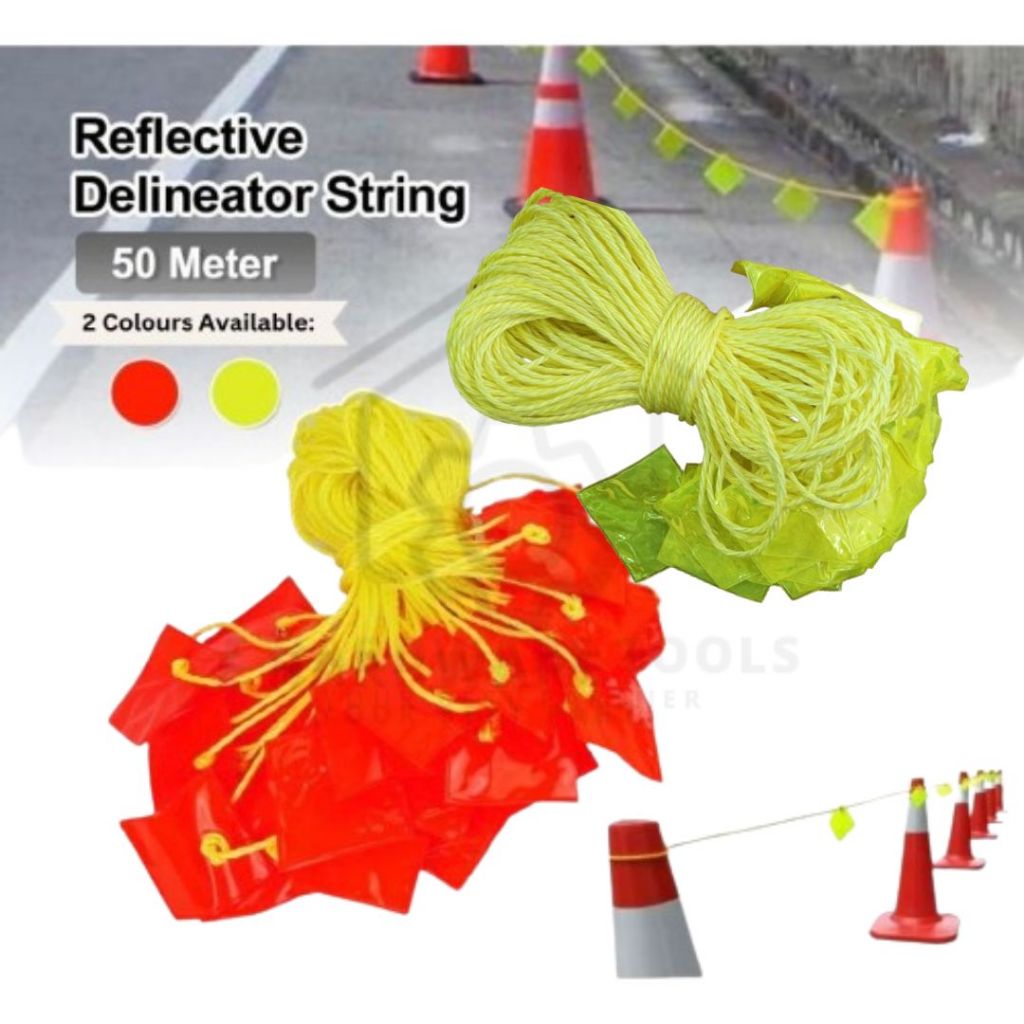 50M Reflective Delineator String Delineator Rope Bendera Kecil ...