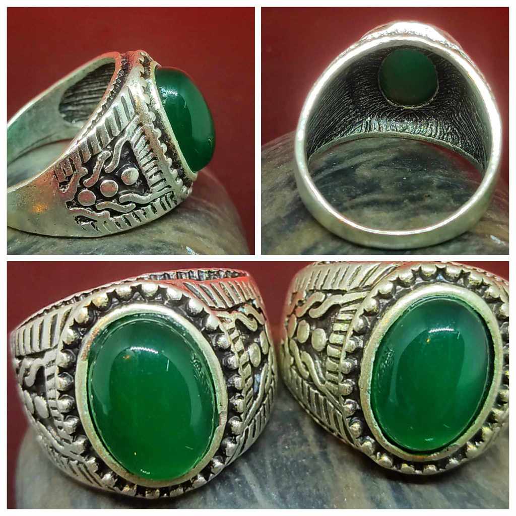 Cincin Batu Jed Hijau,Saiz 26 (Green Jade Ring) yang cukup cantik jual ...