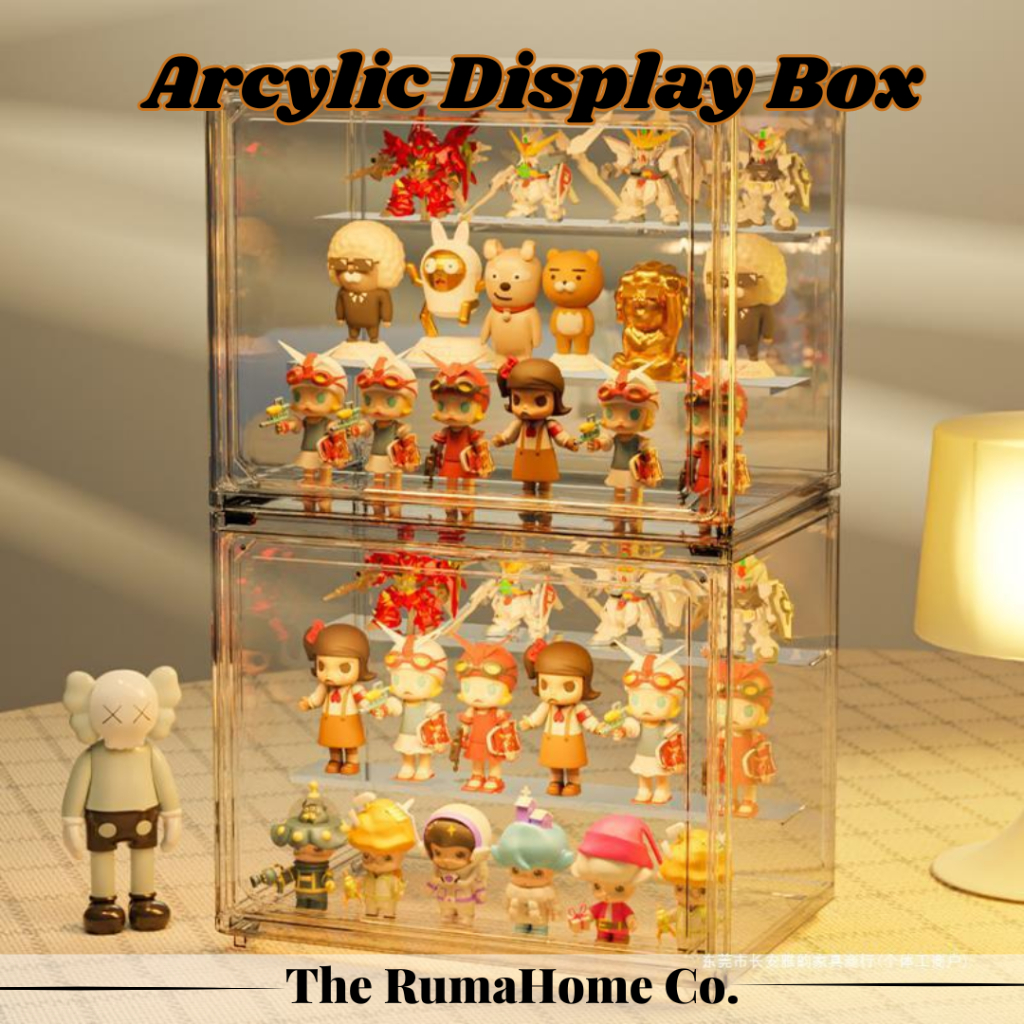 Transparent Figure Display Arcylic Box 3 Ladder Storage Stands Rack ...