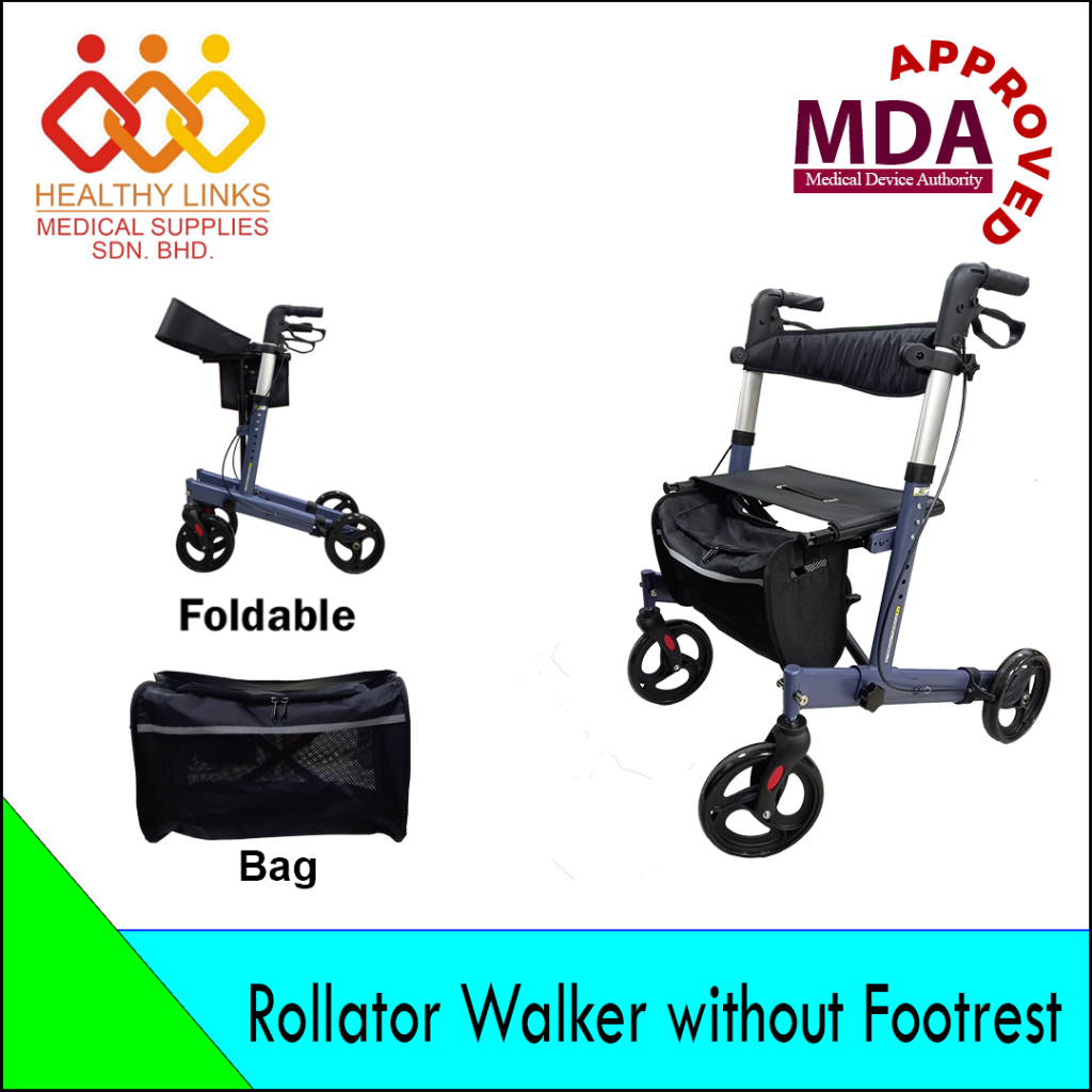 [MDA Approved] Medical Rolling Mobility Aid Rollator Walker With OR ...