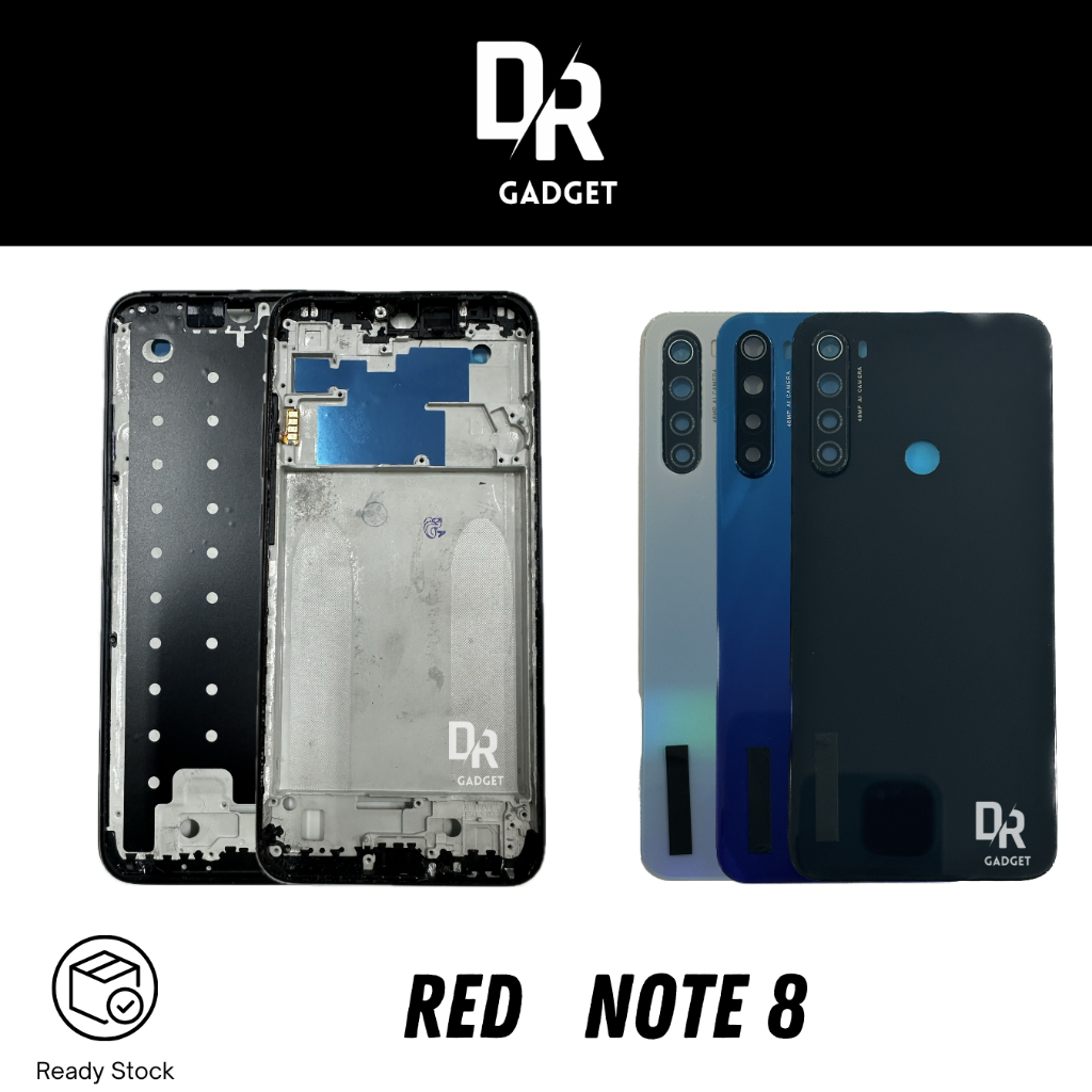 Dr Gadget RED NOTE 8 Middle Frame / Back Glass / Battery Cover ...