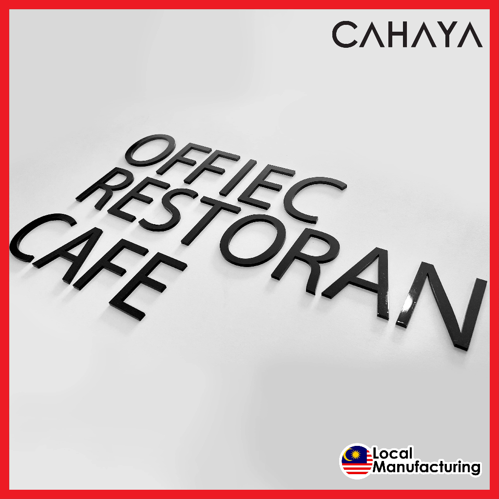 Acrylic 3D Wording / Custom Font / Alphabet Letter and number | Indoor ...