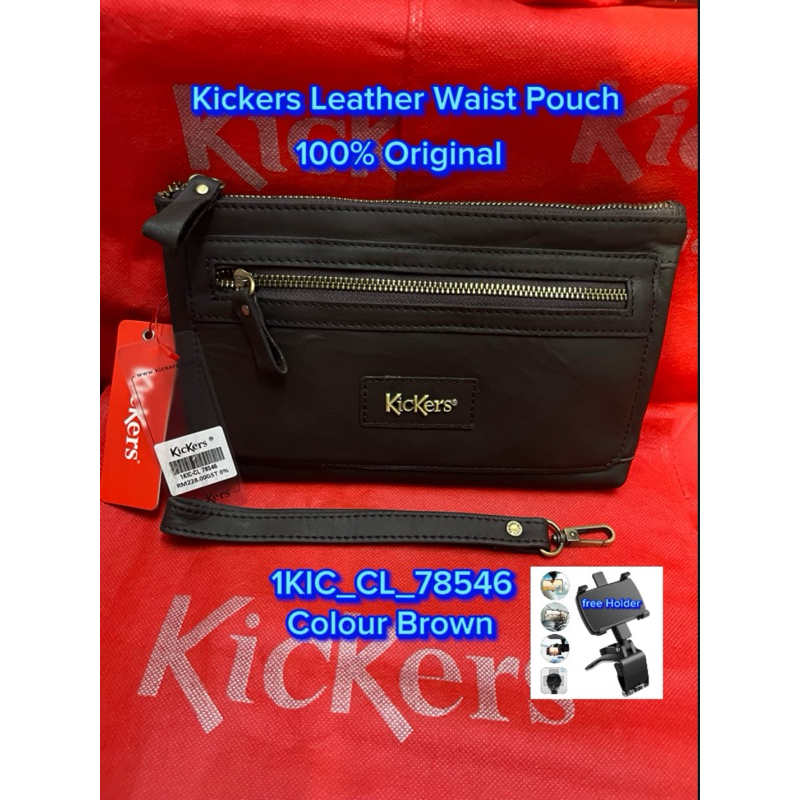 kickers Leather Waist Pouch 100% Original 1KIC-CL-78545-1KIC-CL78546 👉🏻 ...