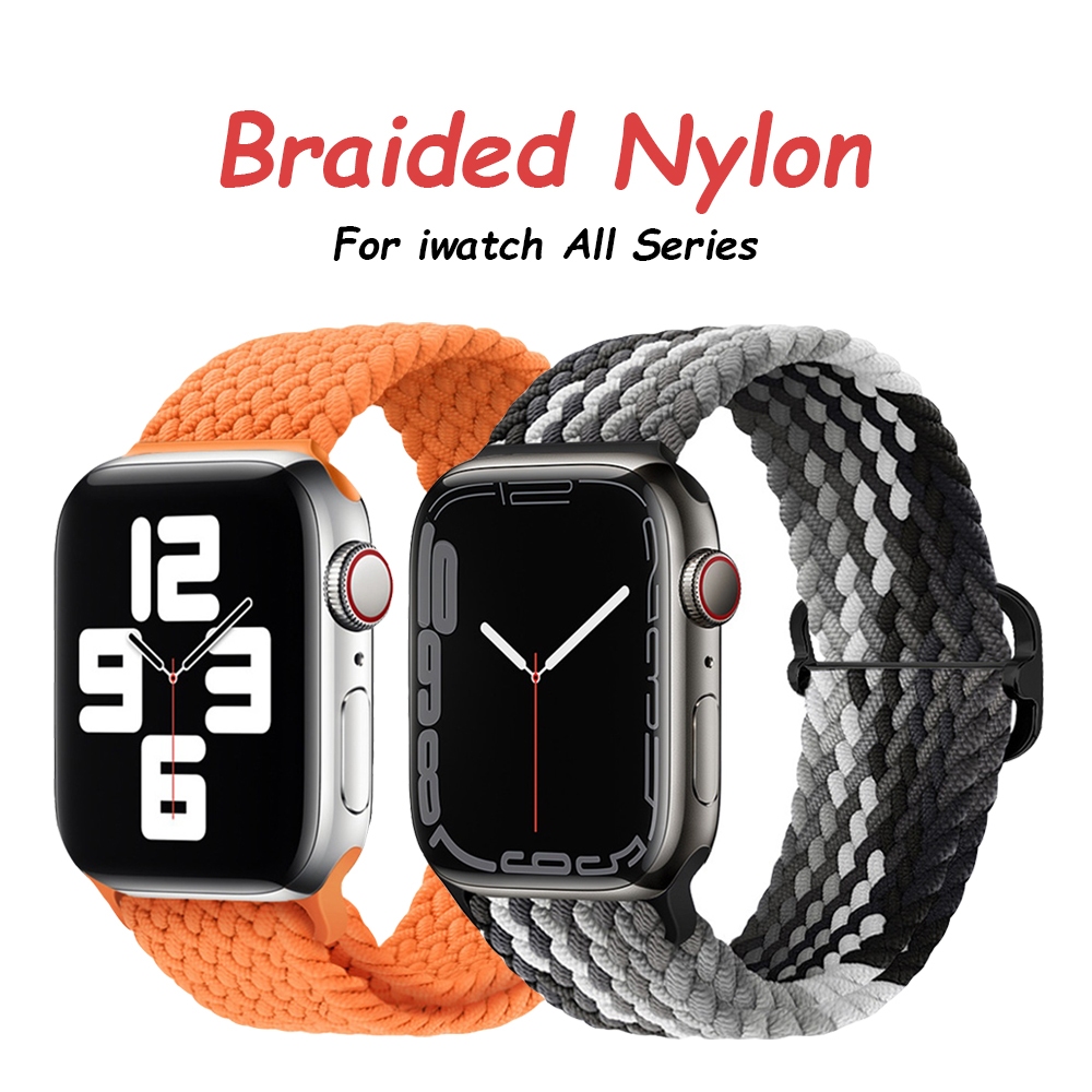 [MY] Premium Slide Buckle Braided Strap Adjustable Band - Series1/2/3/4 ...