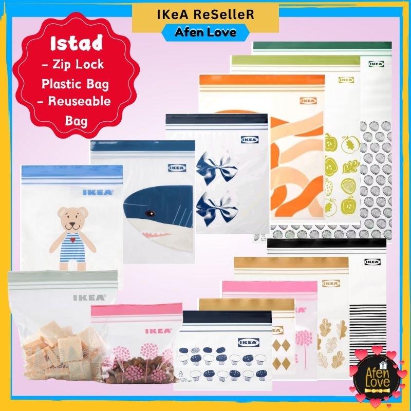IKeA_ISTAD Double Zip Lock Plastic Bag Resealable Food Storage Plastik ...