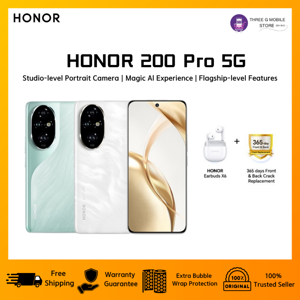 HONOR 200 Pro 5G Smartphone 24 (12+12)GB+512GB Triple 50MP Studio-level ...