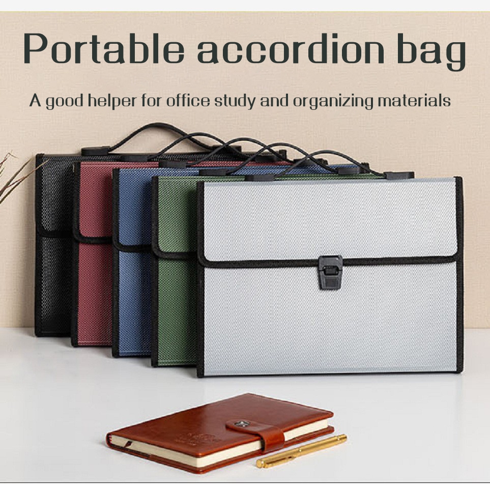 A4 Expanding File Folder Multi Tier Folder Portable accordion Bag ...