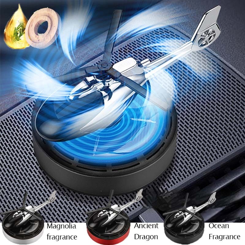 Car air freshener helicopter Solar Airplane Aromatherapy solar energy power aromatherapy ...