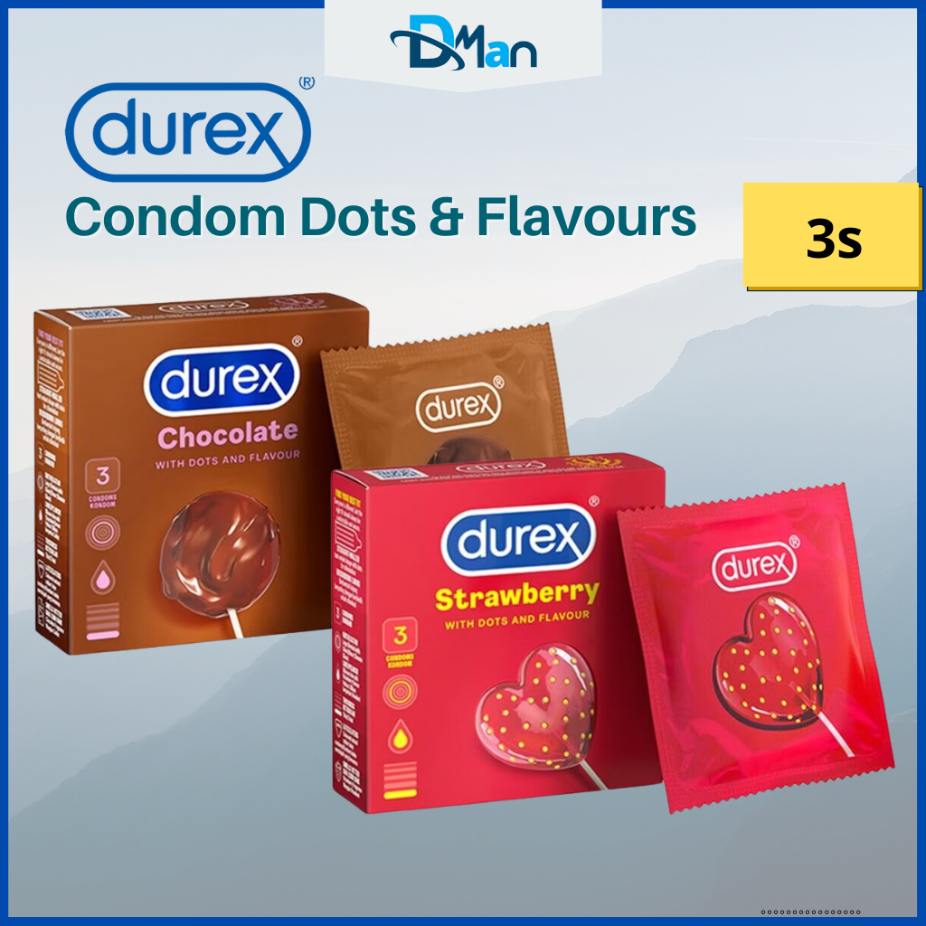 DUREX Strawberry Condom Durex Chocolate Dots & Flavour 3s Flavours | Shopee Malaysia