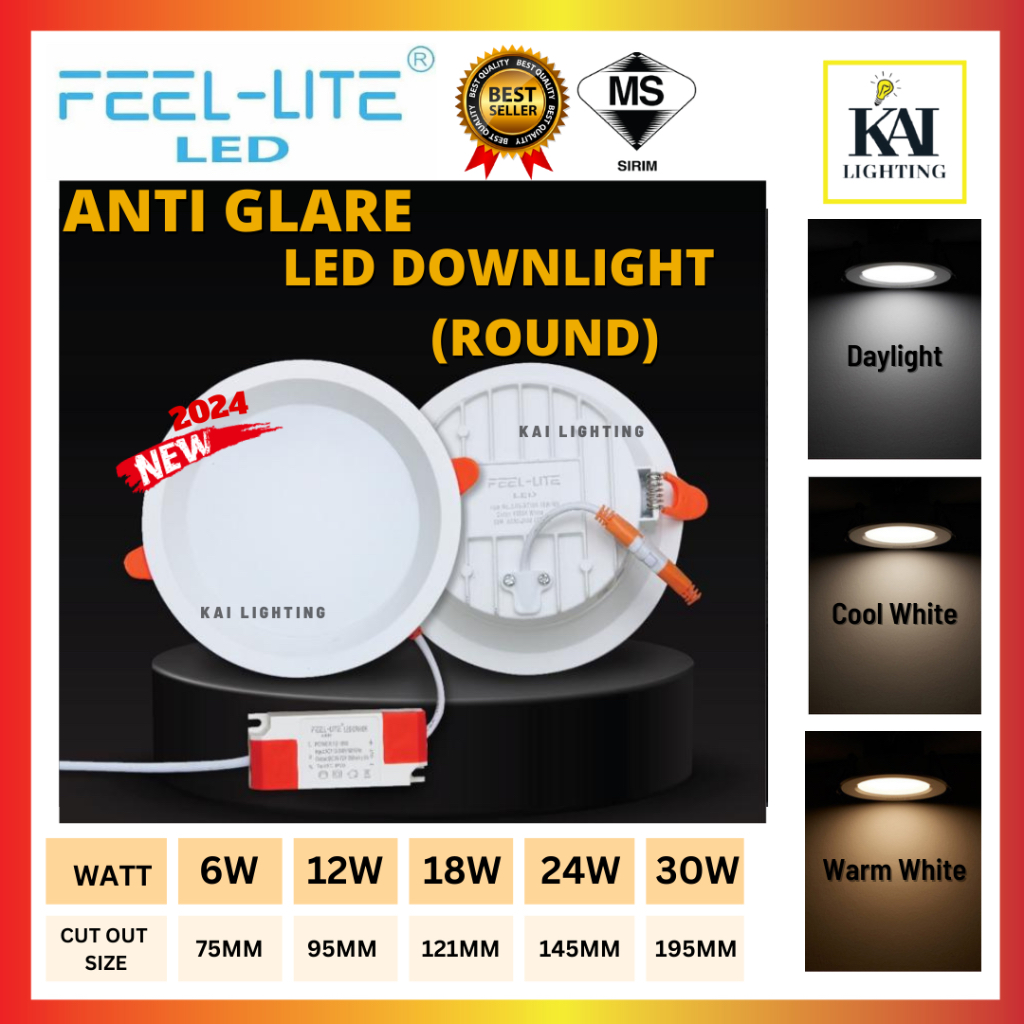 [NEW] FEEL LITE ANTI GLARE DOWNLIGHT RECESSED With Sirim Approval ...