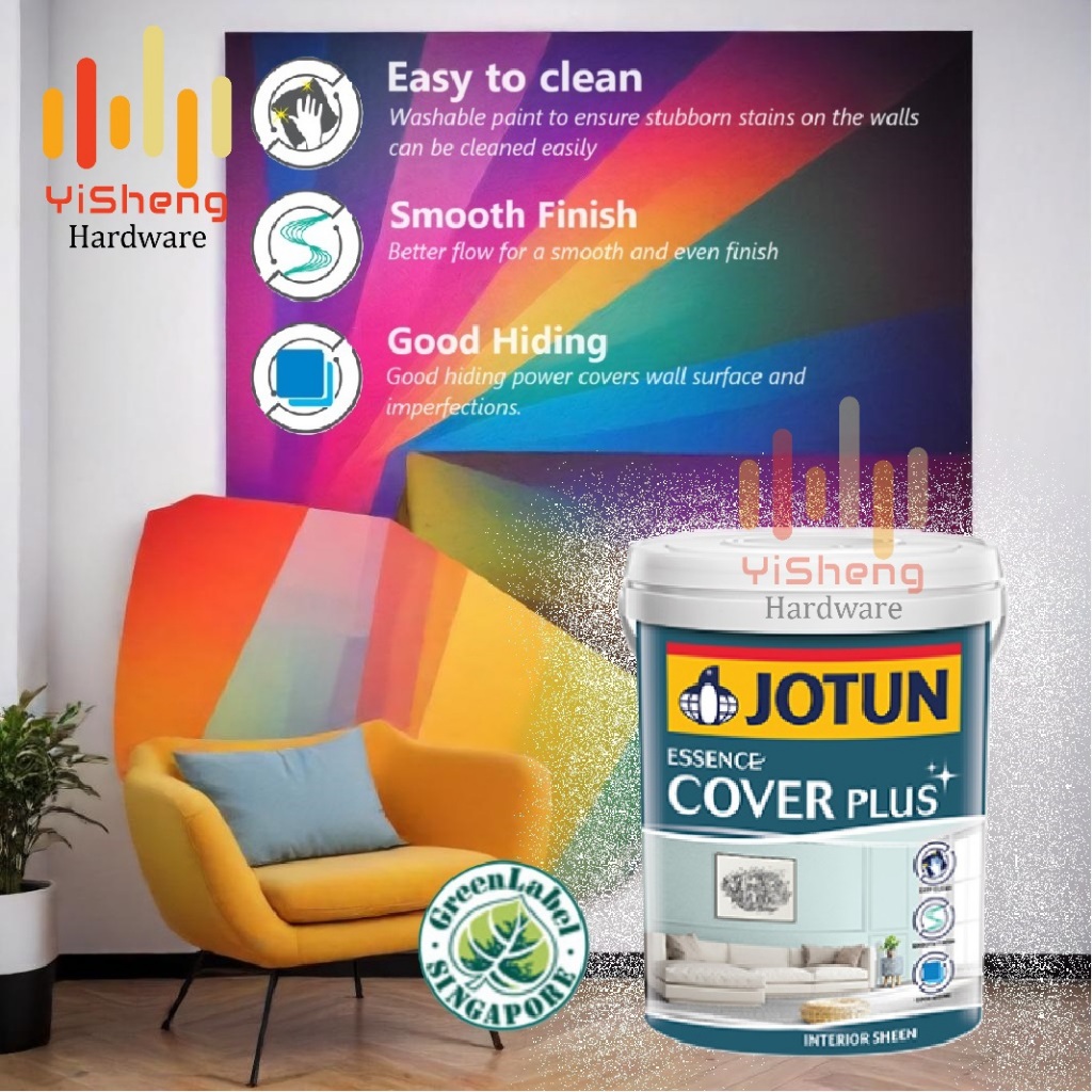 🎨5L Jotun Essence Cover Plus (Sheen) Interior paint Indoor Paint / Cat ...