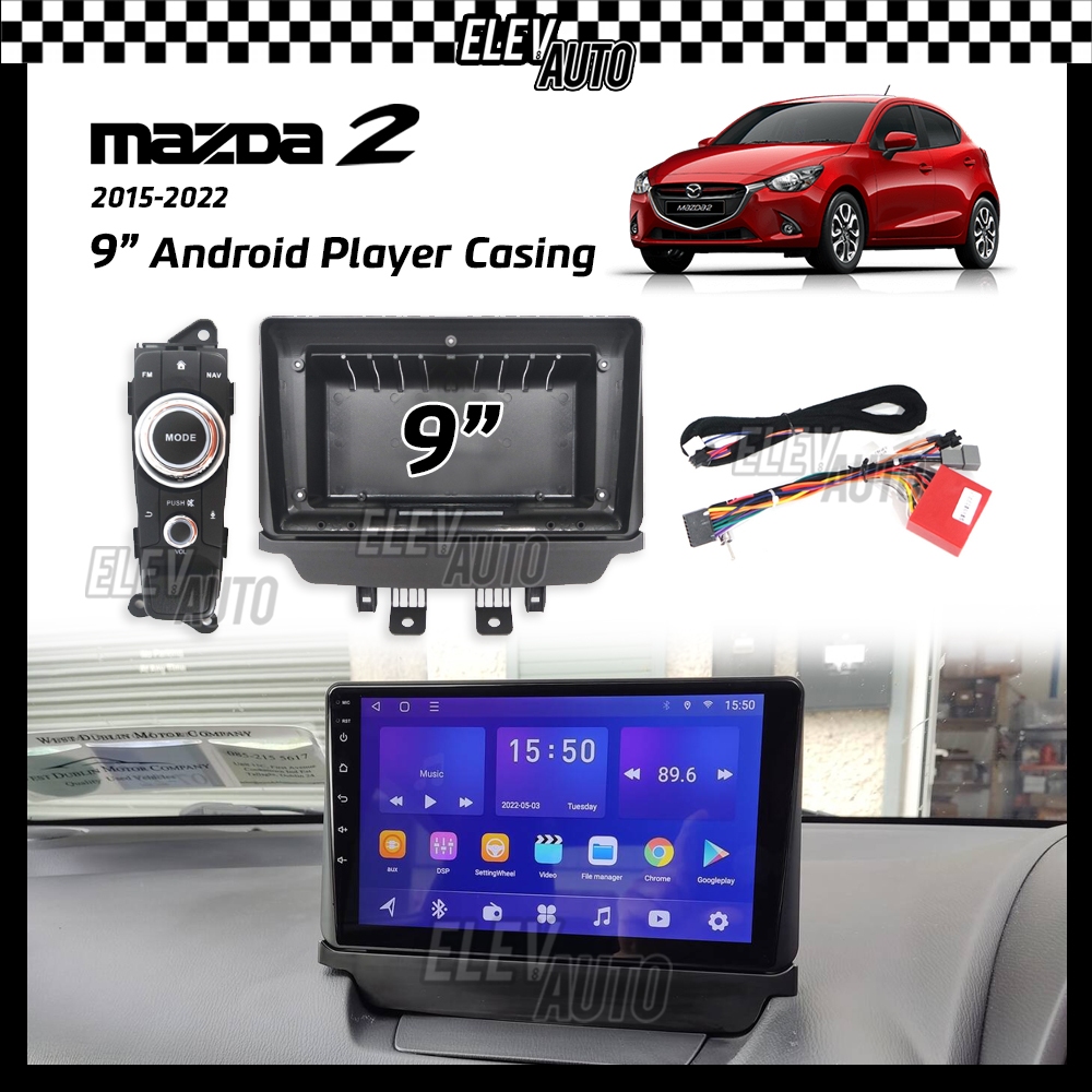 Mazda 2 2015-2022 9" Android Player Casing Installation Dash Kit Player ...