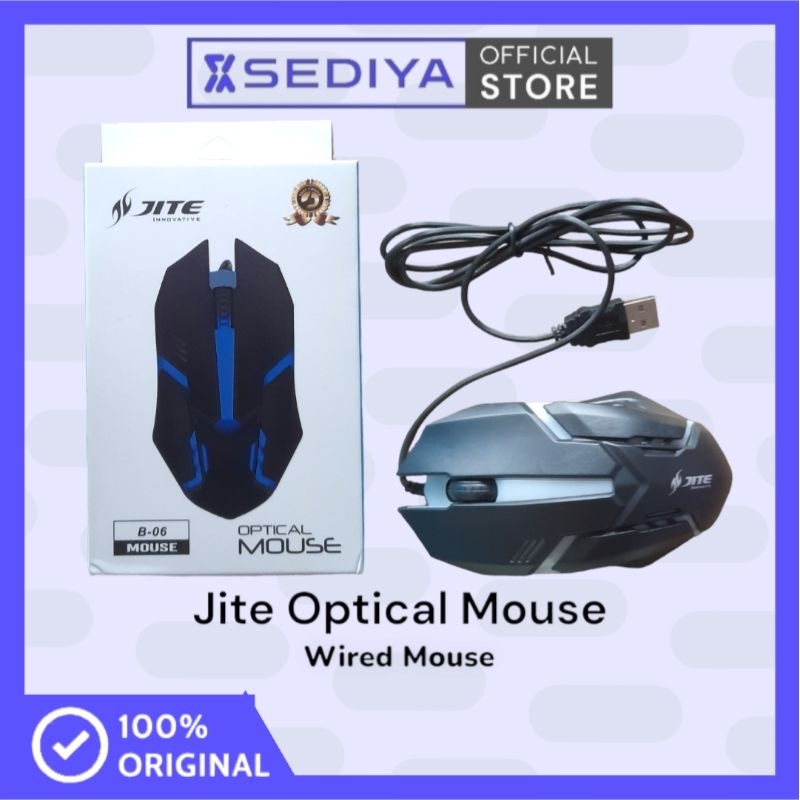 JITE B06 (RGB) 7 COLORS BREATHING LIGHTS WIRED OPTICAL MOUSE MICE WITH ...