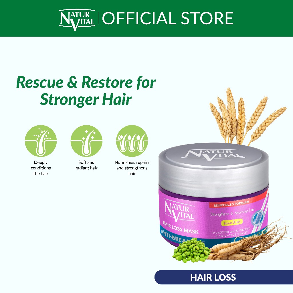 NaturVital Hair Loss Mask - Anti Breakage (300ml) | Shopee Malaysia