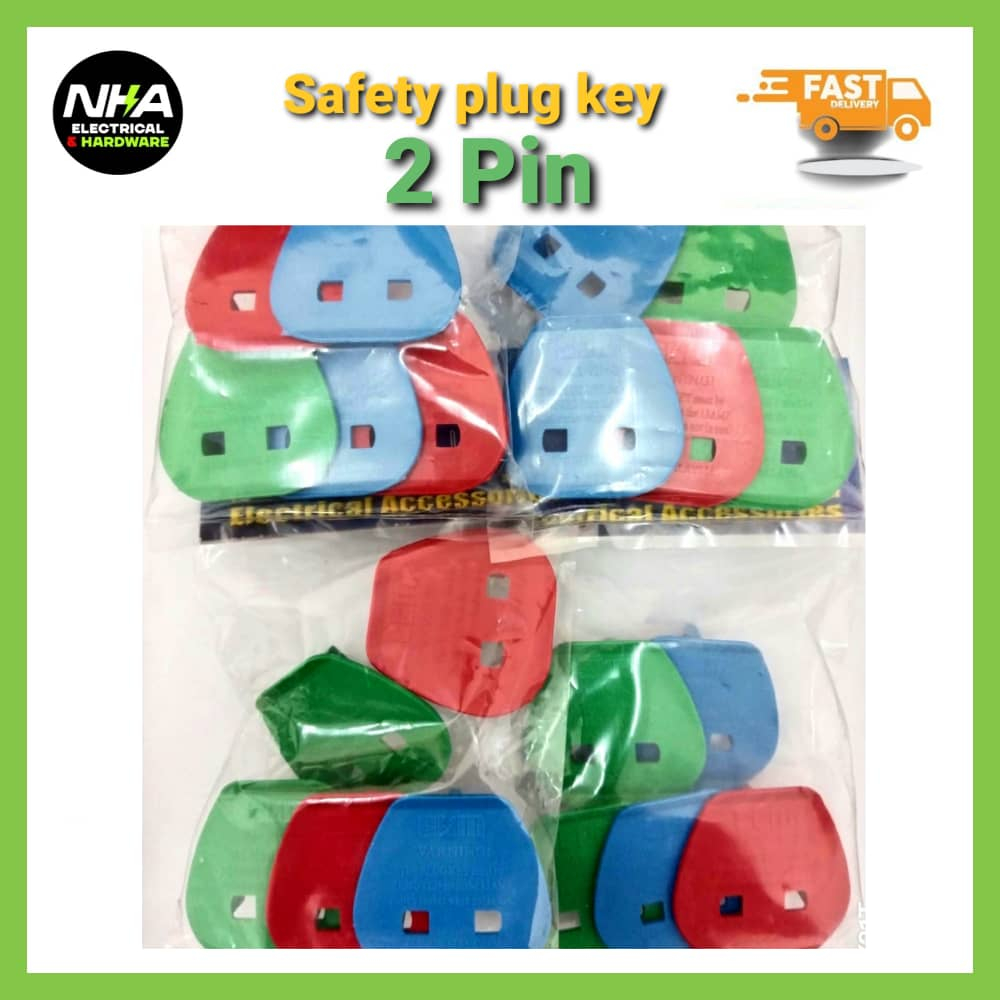 Plastic Safety Plug Key With Hole Socket 2 Pin | Shopee Malaysia