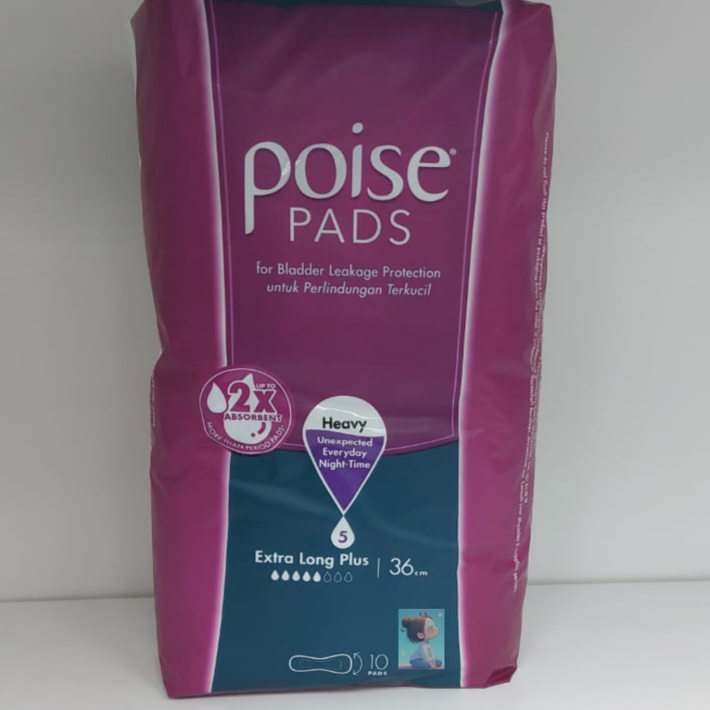 Poise Extra Long Plus Pad for Heavy Bladder Leakage Protection 36cm ...