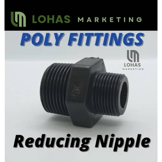 HDPE Poly Fitting PE Pipe Poly Pipe Connector Reducing Equal Nipple 3/4" 1" | Shopee Malaysia