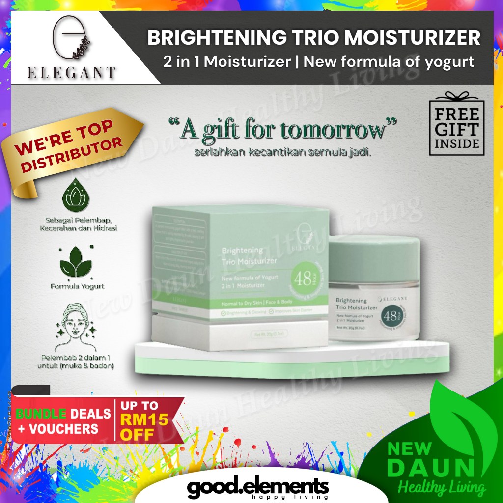 ELEGANT BRIGHTENING TRIO MOISTURIZER EBM New range elegant Yogurt 2-in ...