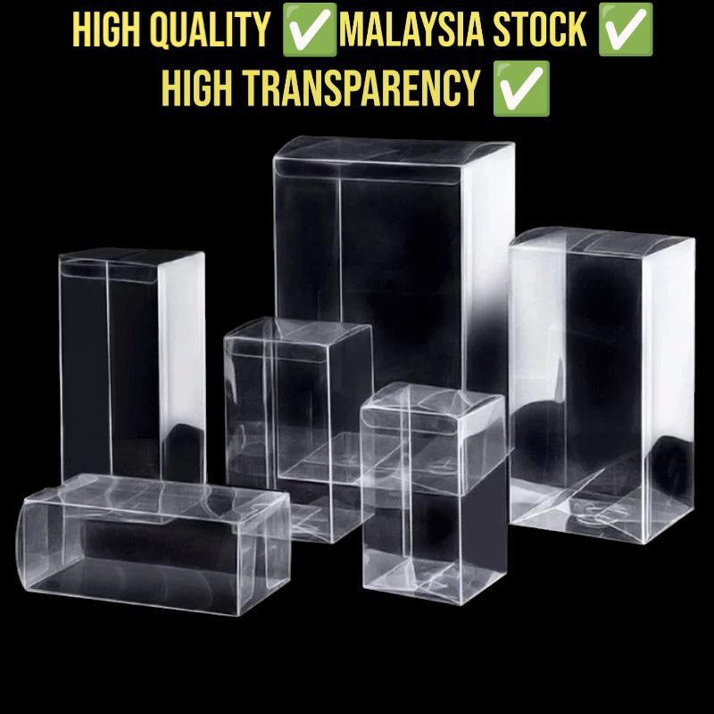 FLOWSY Pvc Gift Box Kotak Transparent Jernih 16 Size Square Easy ...