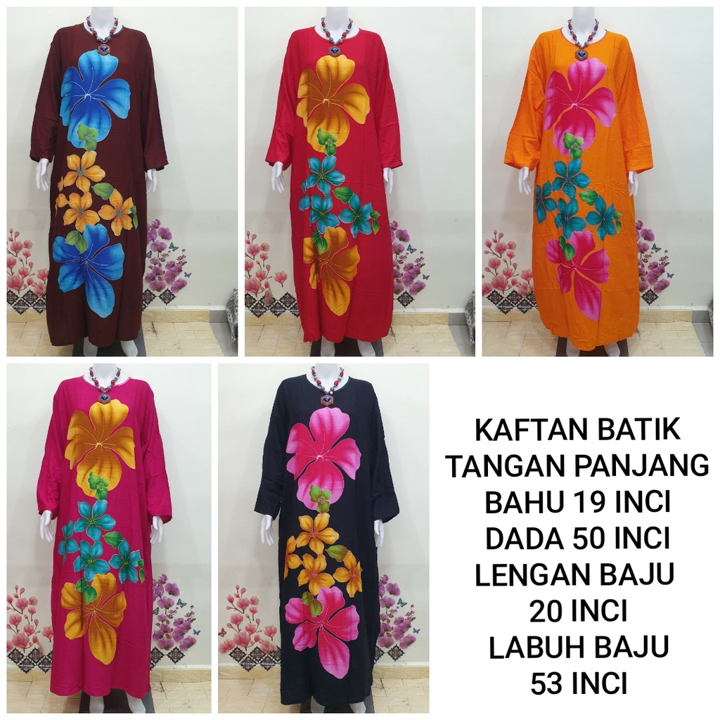 DRESS BATIK TANGAN PANJANG JUMBO | Shopee Malaysia