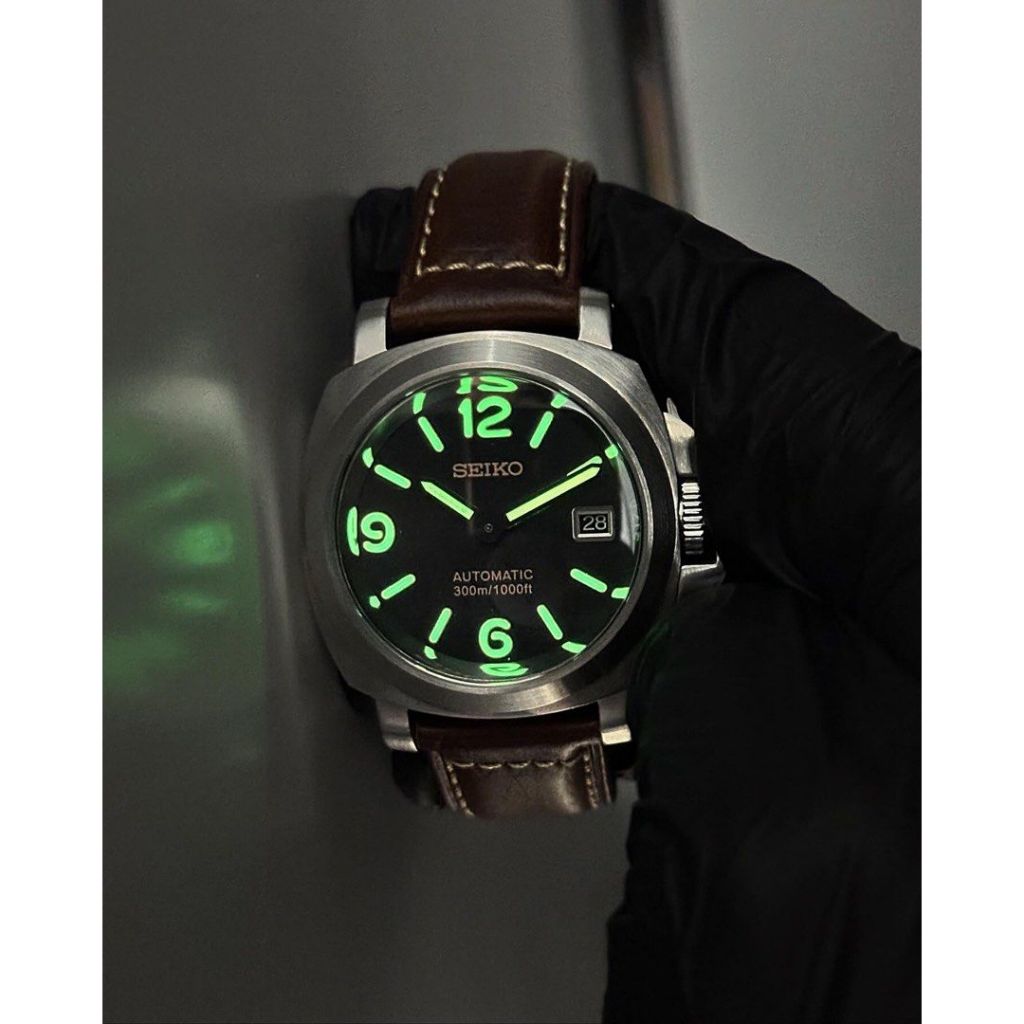 【Fautina PAM Submersible 40mm】 Custom Seiko Mod Automatic Watch | Jam ...