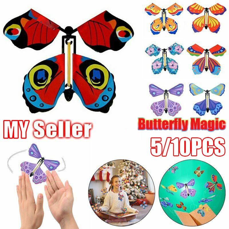 Fairy Flying Butterfly Random Color Magic Wind Up Butterfly Explosion ...