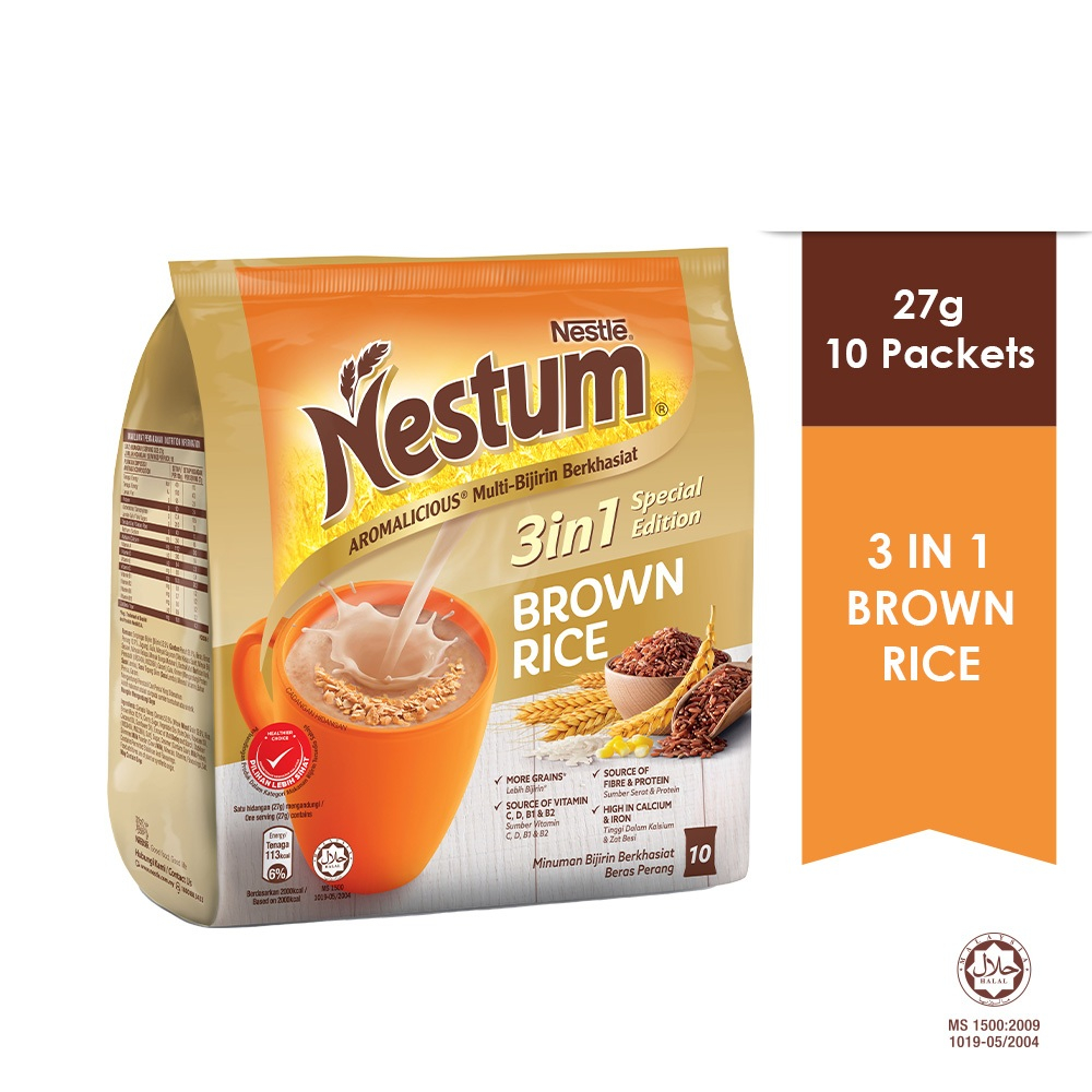 NESTLE NESTUM 3in1 Brown Rice (10 x 27g) | Shopee Malaysia