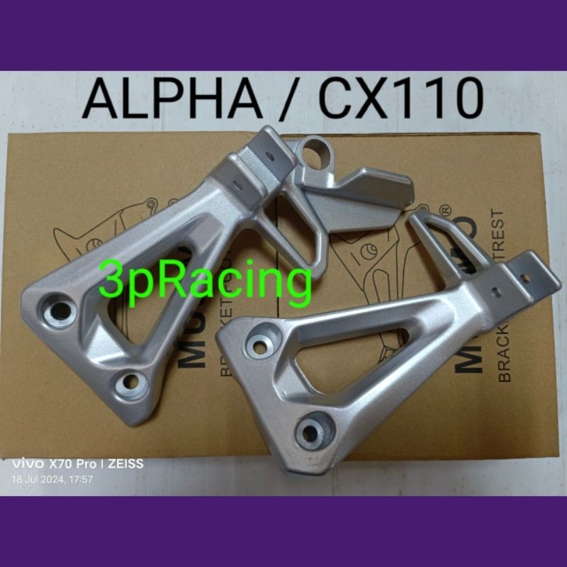 WAVE110 ALPHA CX110 FOOTREST BRACKET SET ALPHA KIRI KANAN SEPASANG ...