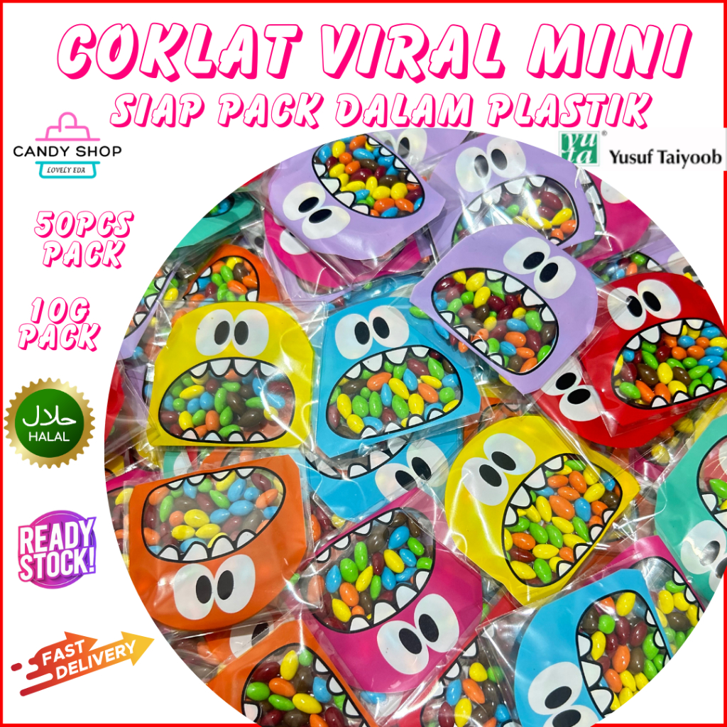 COKLAT KUACI VIRAL MINI (50pcs/10g) Doorgift Gift Goodies Kawin ...