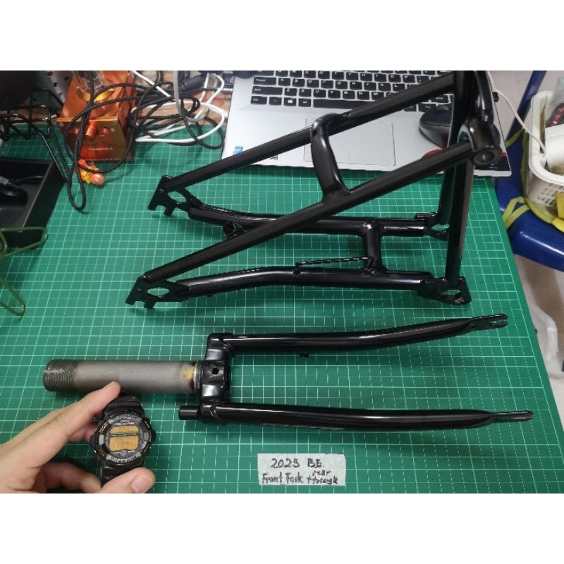 Original Brompton front fork and rear triangle frame taken off from ...